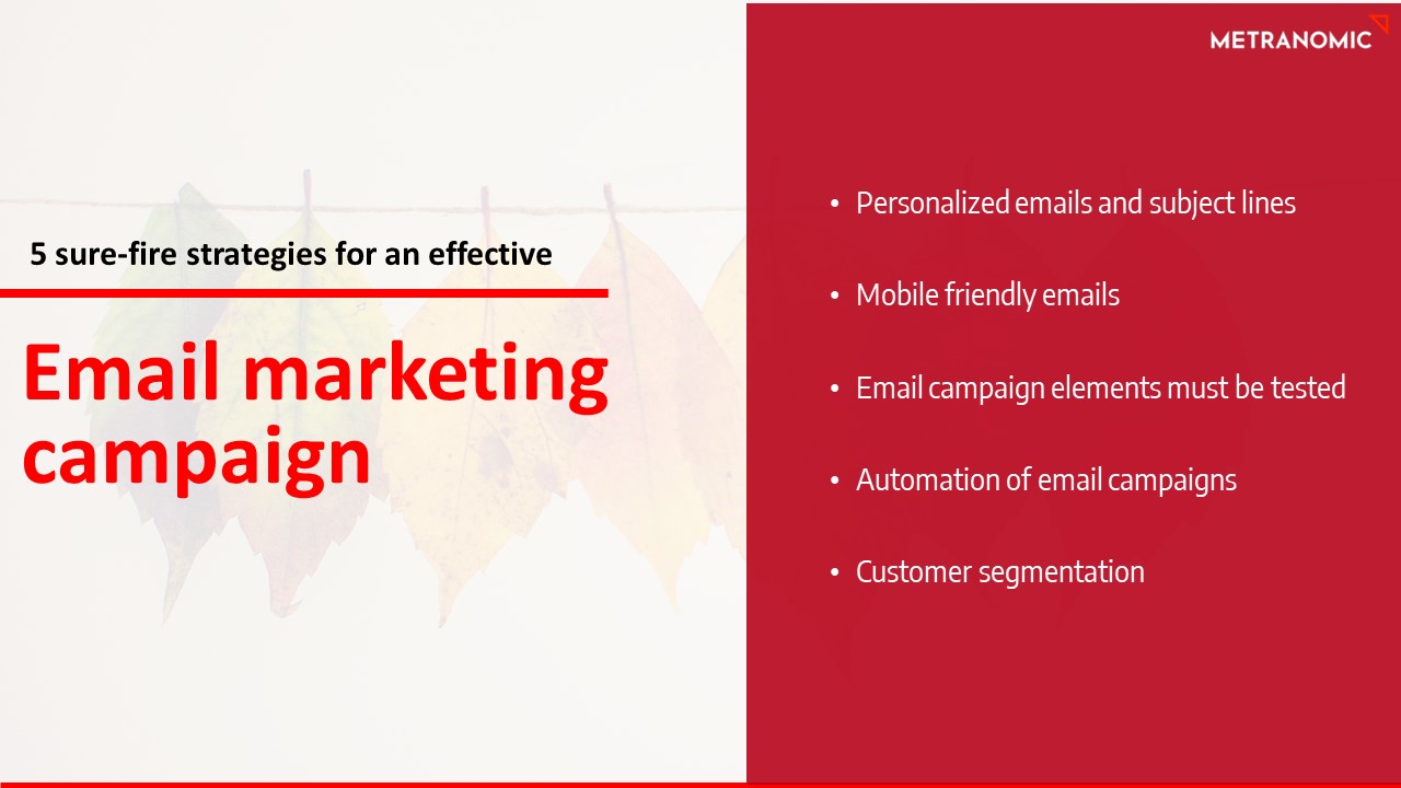 Email marketing strategy: tools, metrics & designs